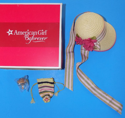 HTF Retired Caroline American Girl Doll Accessories LNIB Bonnet Hat ...