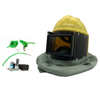 FB-8508 3 Stage Filter AIR FED Sandblast Hood Shotblasting Air Helmet ...