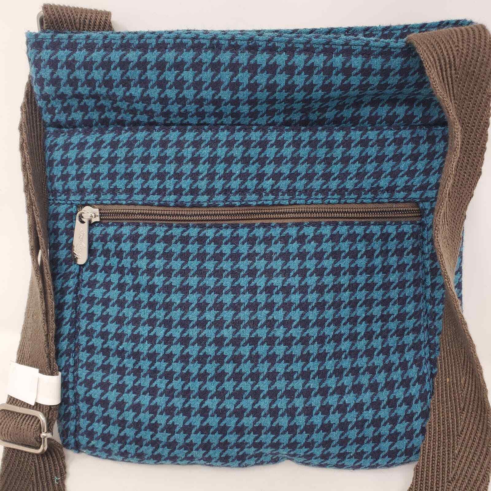 Thirty-One Crossbody Teal Houndstooth Organizing Adjustable Bag | eBay
