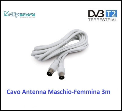 Prolunga Cavo Coasiale Filo Antenna Tv Maschio Femmina Digitale ...