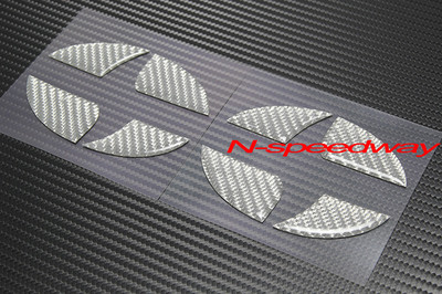 For 2011+ Scion tC Gray Carbon Fiber Hood Rear Trunk Emblem Decal ...