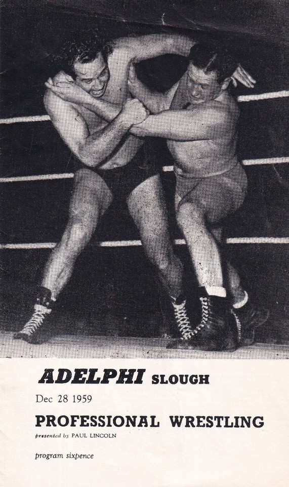 WRESTLING Programme + Poster Slough 28th Dec 1959 Shirley Crabtree (Big ...