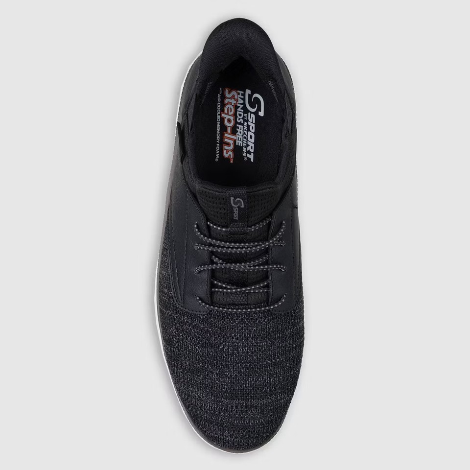 S Sport by Skechers Men's Donovan Step-Ins Sneakers - Black 7: Slip-On ...