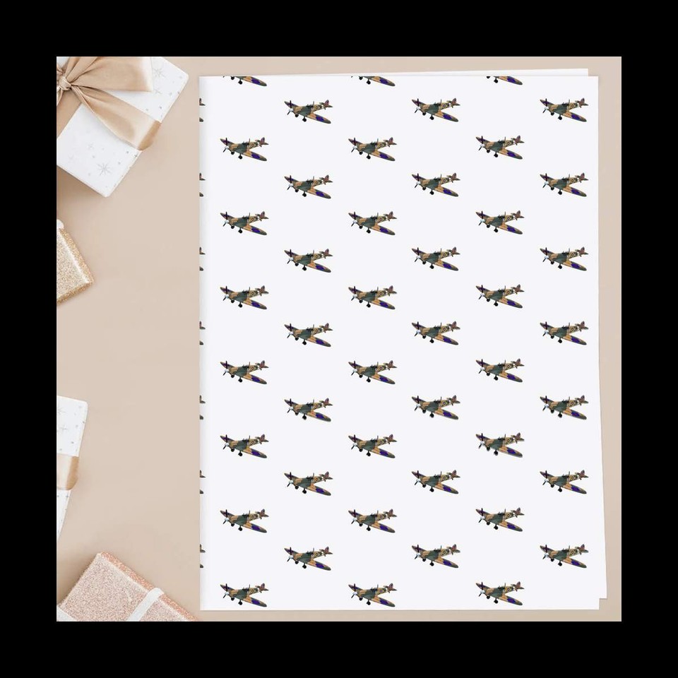 'WW2 Spitfire Plane' Gift Wrap / Wrapping Paper / Gift Tags (GI025068 ...