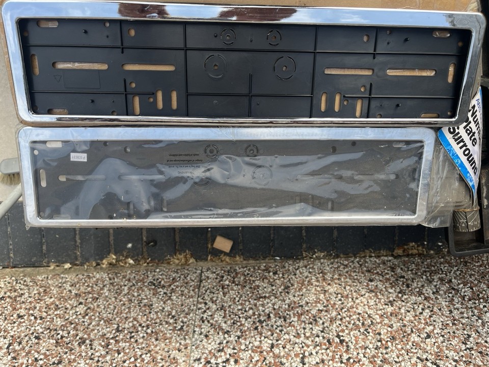 Chrome number plate surrounds | eBay UK