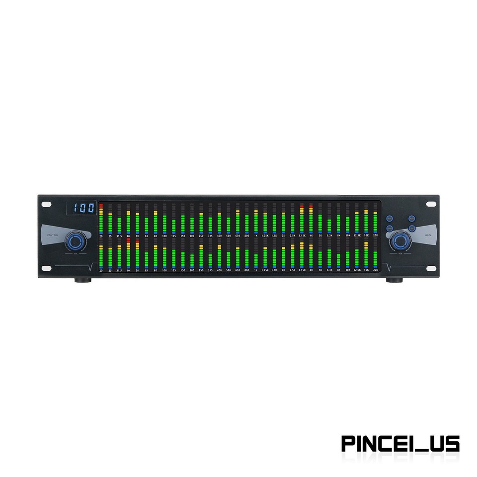 Professional Graphic Equalizer Digital Equalizer Dual 31-Band Spectrum ...