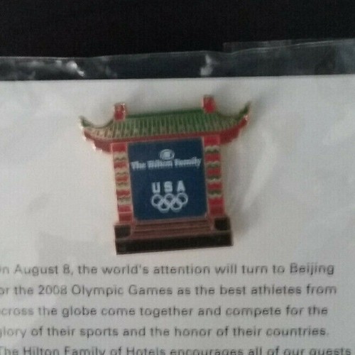2008 Beijing The Hilton Family USA Olympic Sponsor Pin. | eBay