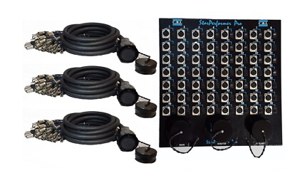 CBI 48 Splitter 10ft Mon,10ft Main,10ft Aux, Snakes w/Disconnects Lifts ...