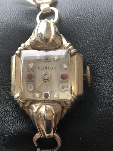 Vintage Clinton Diamond And Ruby Watch | eBay