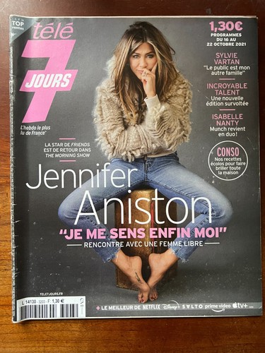 Télé 7 Jours 16/10/2021; Jennifer Aniston/ Sylvie Vartan/ Isabelle ...