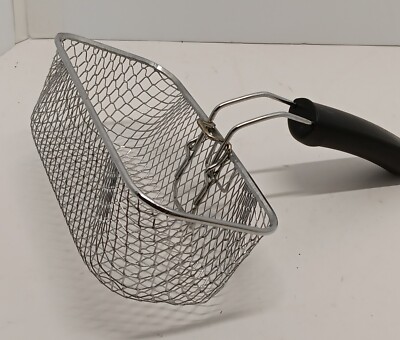 Deep Fry Basket Wire Mesh Rectangle with Folding handle Deep Frying ...