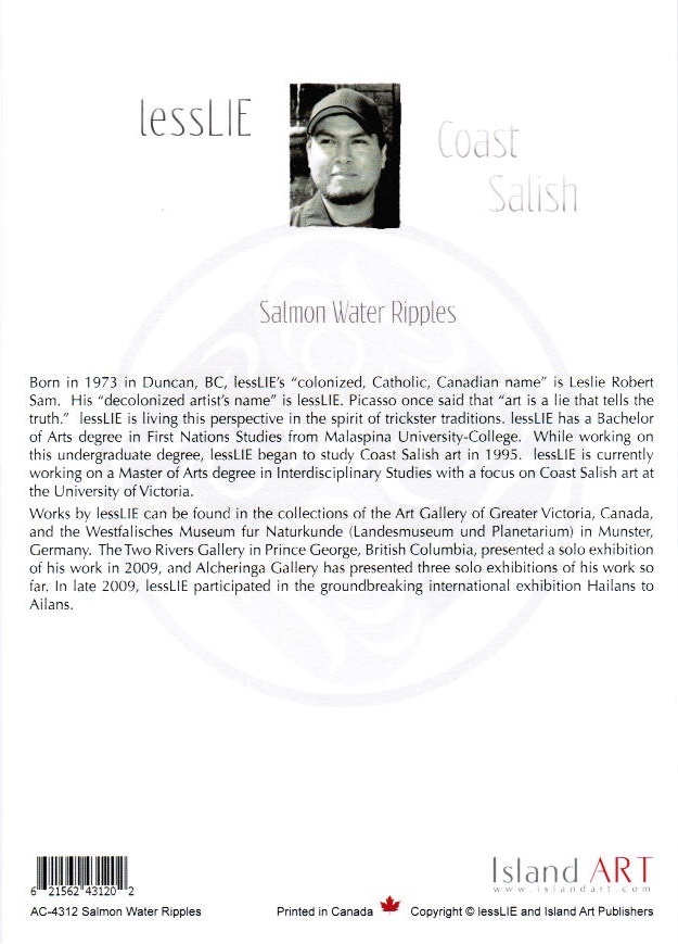 Salmon Water Ripples lessLIE Leslie Robert Sam Art Card Coast Salish ...