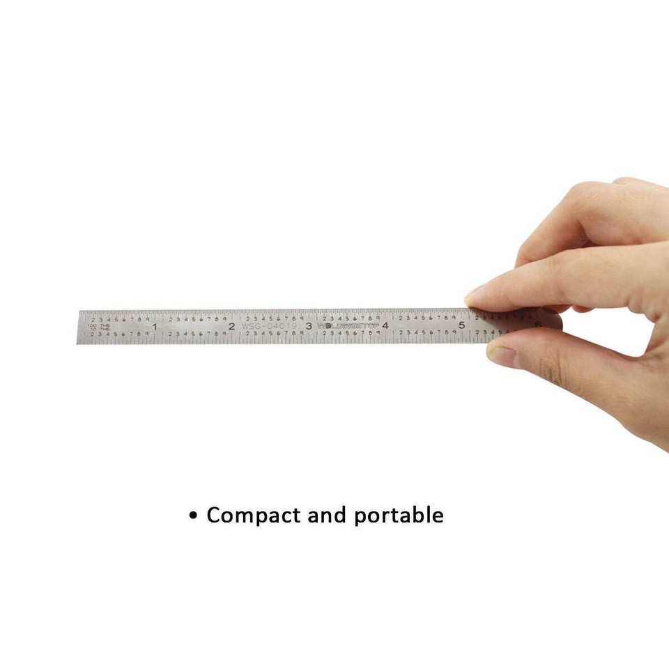 6" Machinist Ruler Scale 5R 10ths Graduation Flexible Decimal Inch ...