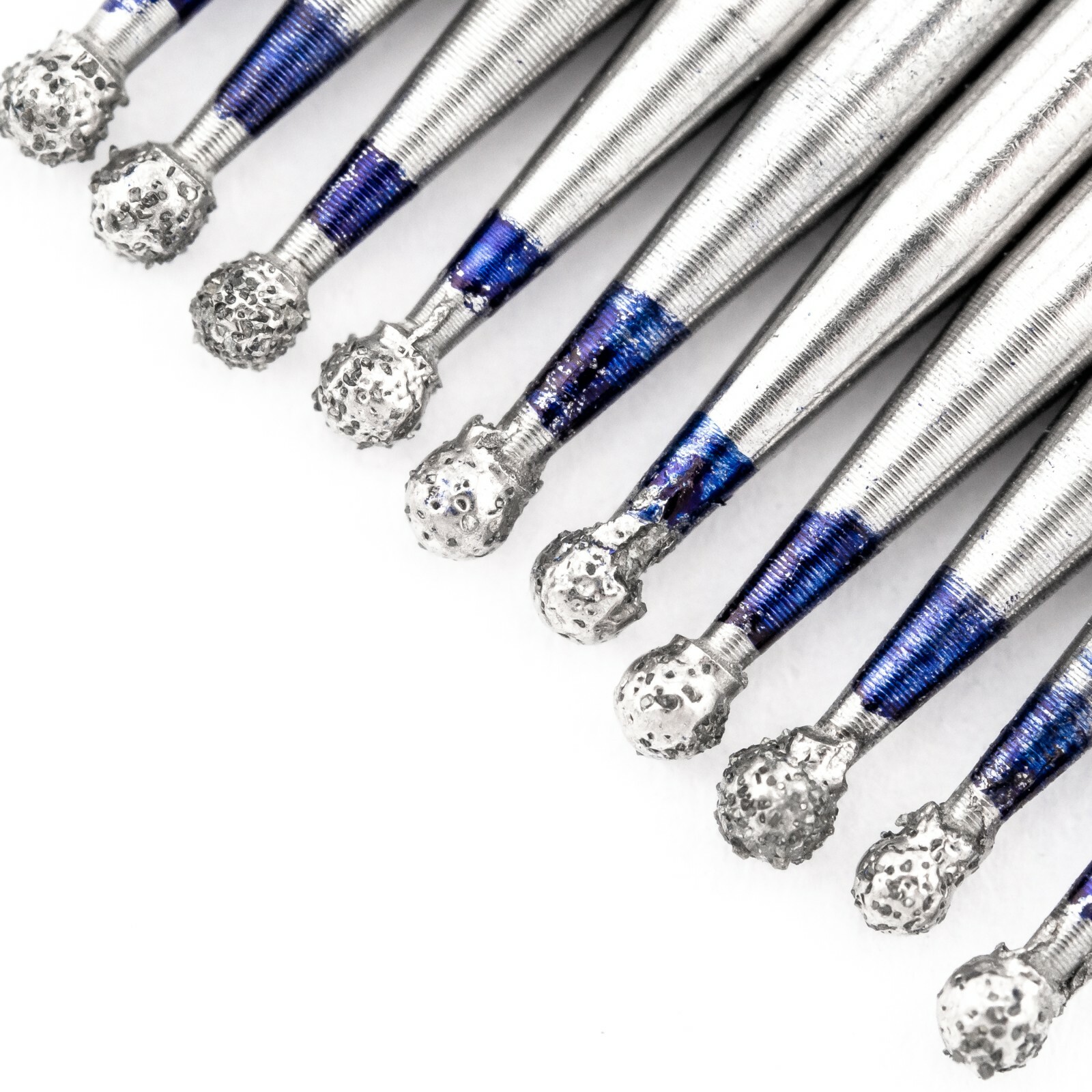 10pc BR-46 Diamond Coated Tip Dental Lab Drill Burs Burrs Fissure Cross ...