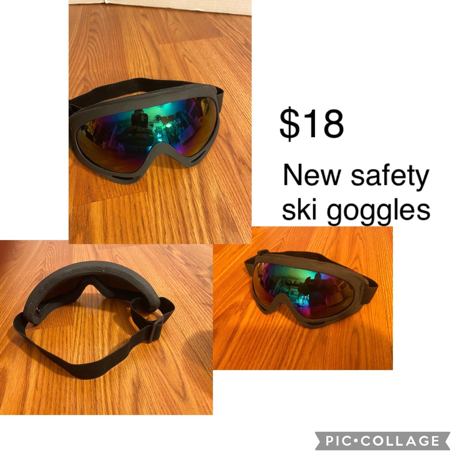 NEW ski goggles kids, Adult, Safety lense, Adjustable Head strap | eBay