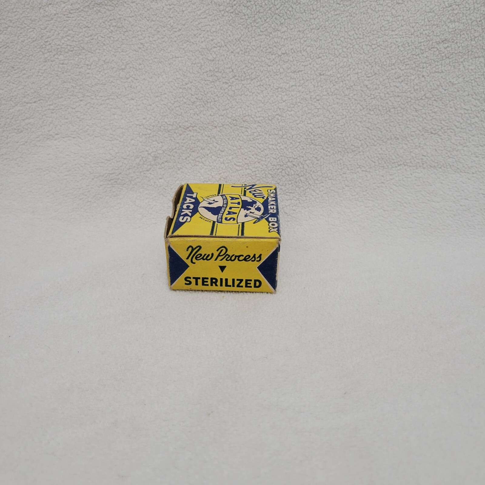 Vtg Atlas Shaker Box Sterilized Tacks 4/8 cobblers Nails 1/8Lb Box 1/4 ...