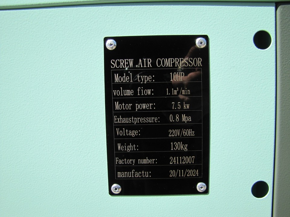 2024 Maximus 10 HP Rotary Screw Air Compressor VFD 230V Single Phase | eBay