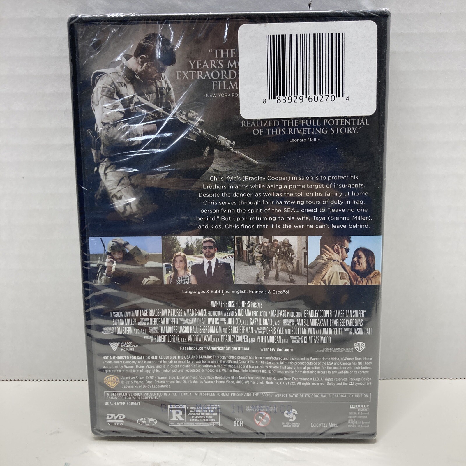 American Sniper (DVD) With Bradley Cooper Brand New 883929602704| eBay