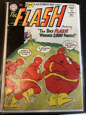 FLASH # 115 1960 ORIGINAL SERIES Barry Allen Flash vs Grodd plus ...