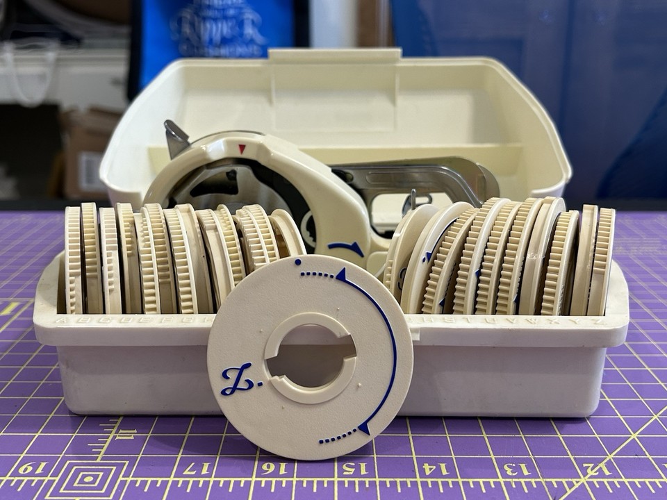 Alphabet Script Cams And Attachment - Vintage For Janome Mech. Sewing ...