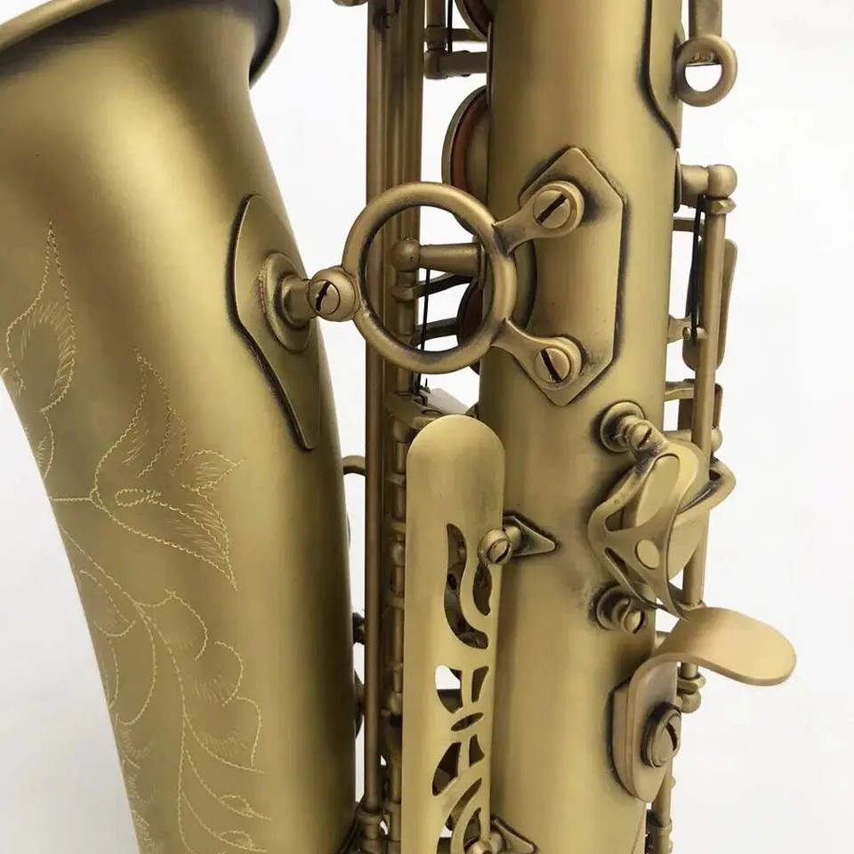Retro classic 54 double rib Alto saxophone antique copper frosted craft ...
