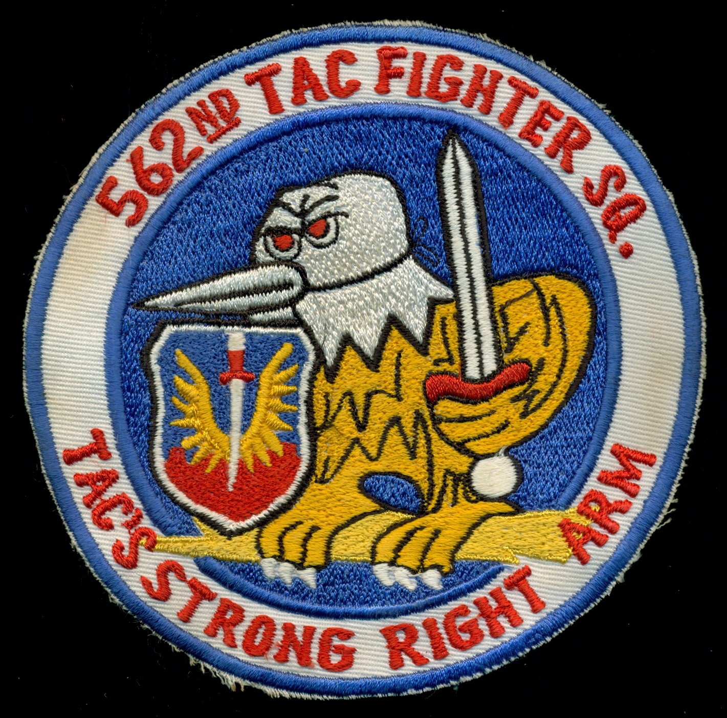 USAF 562nd Tactical Fighter Squadron TAC's Strong Right Arm Patch S-11 ...