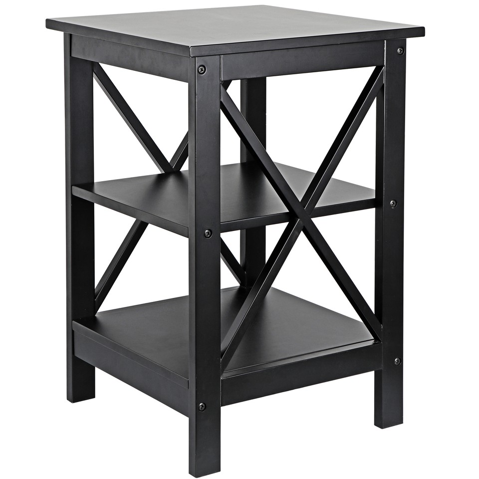 Side End Storage Shelf 24 Inch End Table Sofa X-Design LivingRoom ...