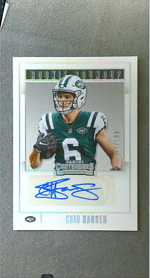 2017 Panini Contenders Rookie Roundup Auto #RR-CD Chad Hansen Jets #'d ...