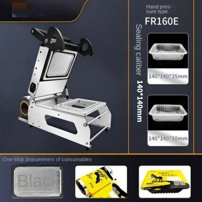 Small Hand Press Sealing Machine Cooked Food Box Sealing Packaging ...