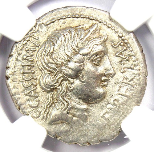 Cassius AR Denarius Libertas Spinther Coin 42 BC - Certified NGC XF (EF ...