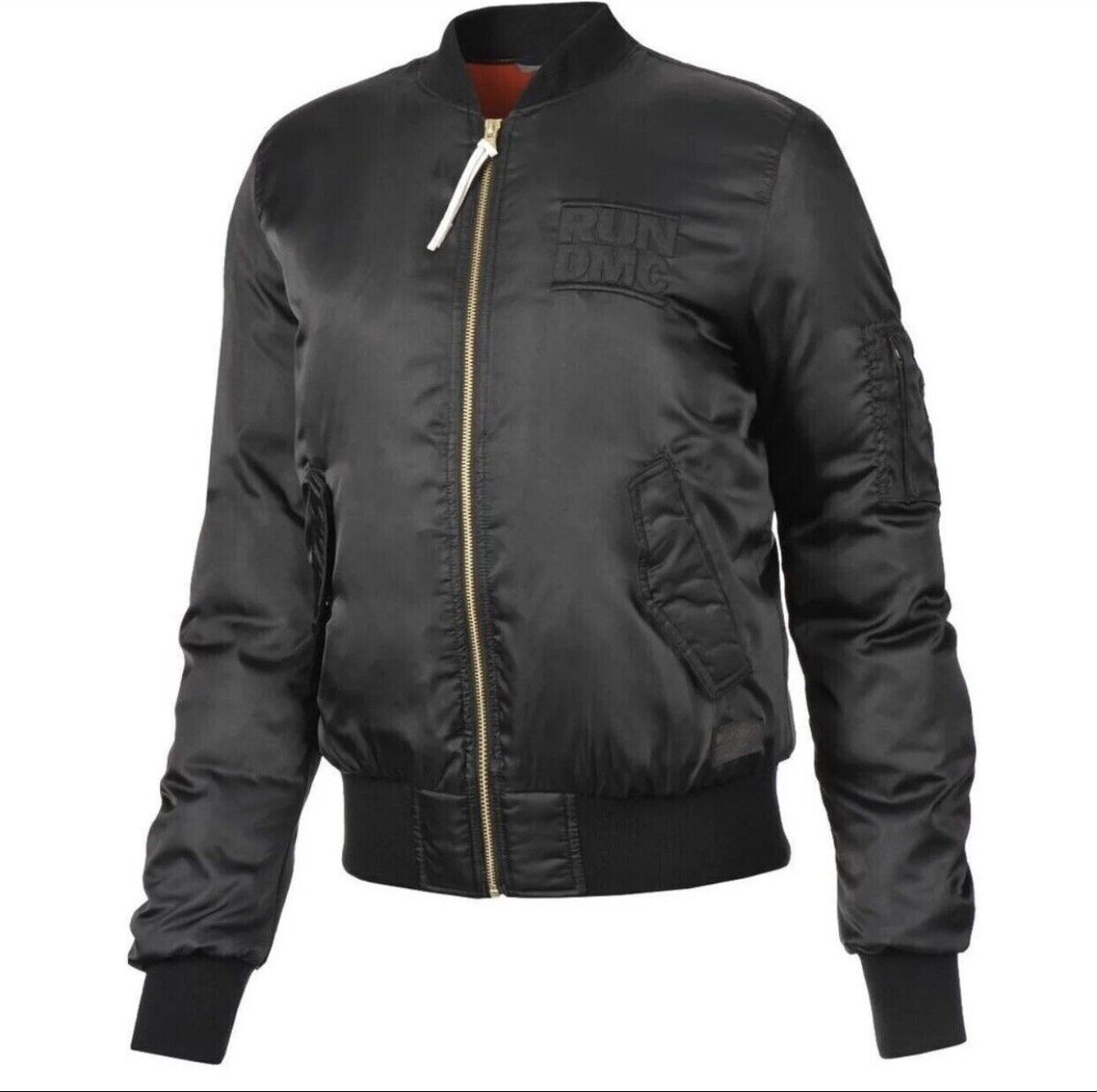 Adidas Originals x Run DMC Puffer Jacket Bomber Black Red Adidas Originals x Run DMC Puffer Jacket Bomber Black Red