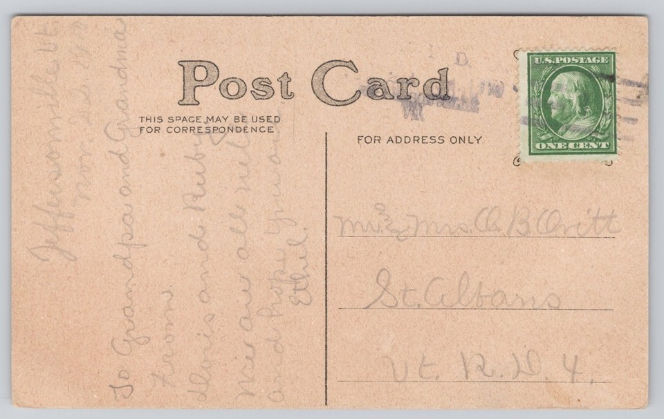 Vintage Happy Thanksgiving Postcard with Child on Pumpkin, Early 1900s ...