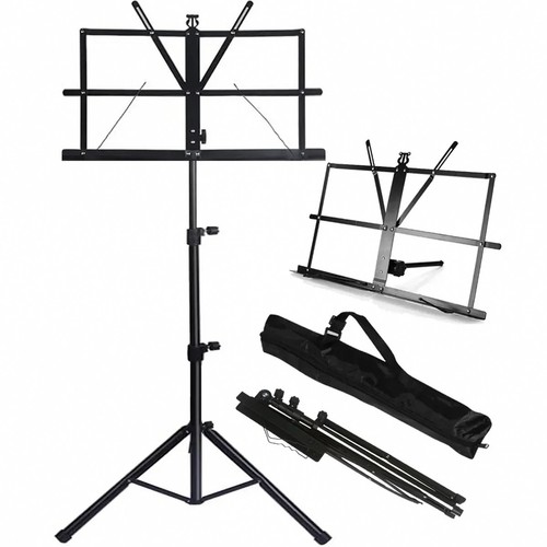 Portable Adjustable Music Stand with Carrying Bag Collapsible Metal ...