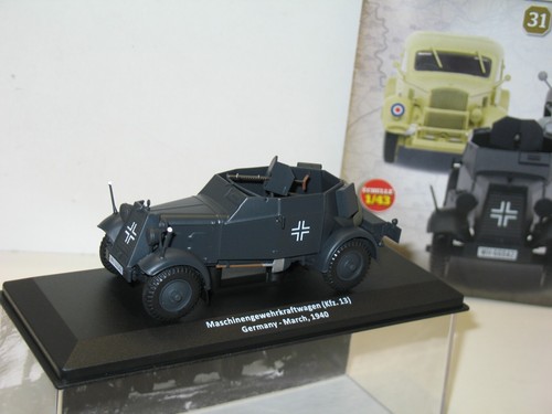 KFZ 13 Machine Gun Vehicle, Altaya Military Car Collection 1:43 +Catal ...