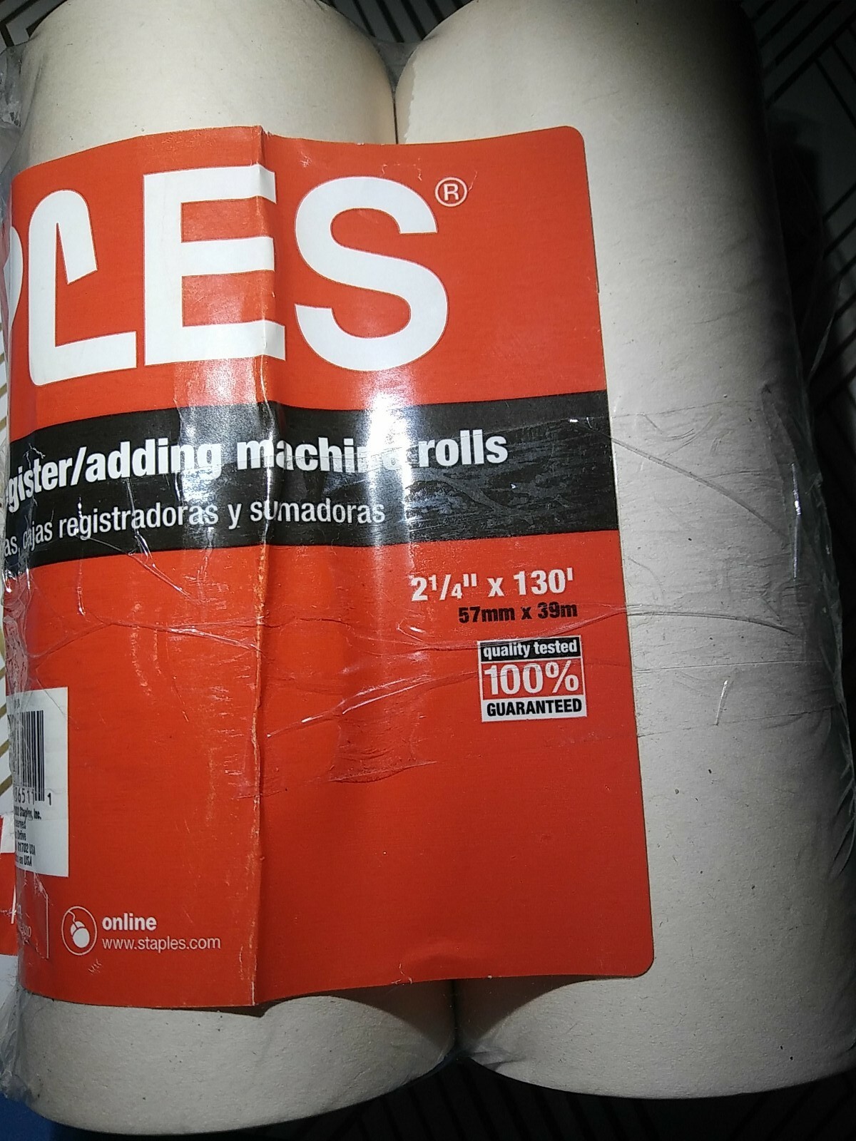 Staples 6 Paper Rolls for Calculator Cash Register Adding Machine 2 1/4 ...