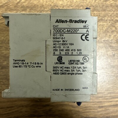 Allen Bradley,700DC-M220 A,Control Relay | eBay