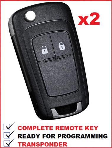 2 x 2Button Holden Cruze RG Colorado remote Flipkey blank include ...