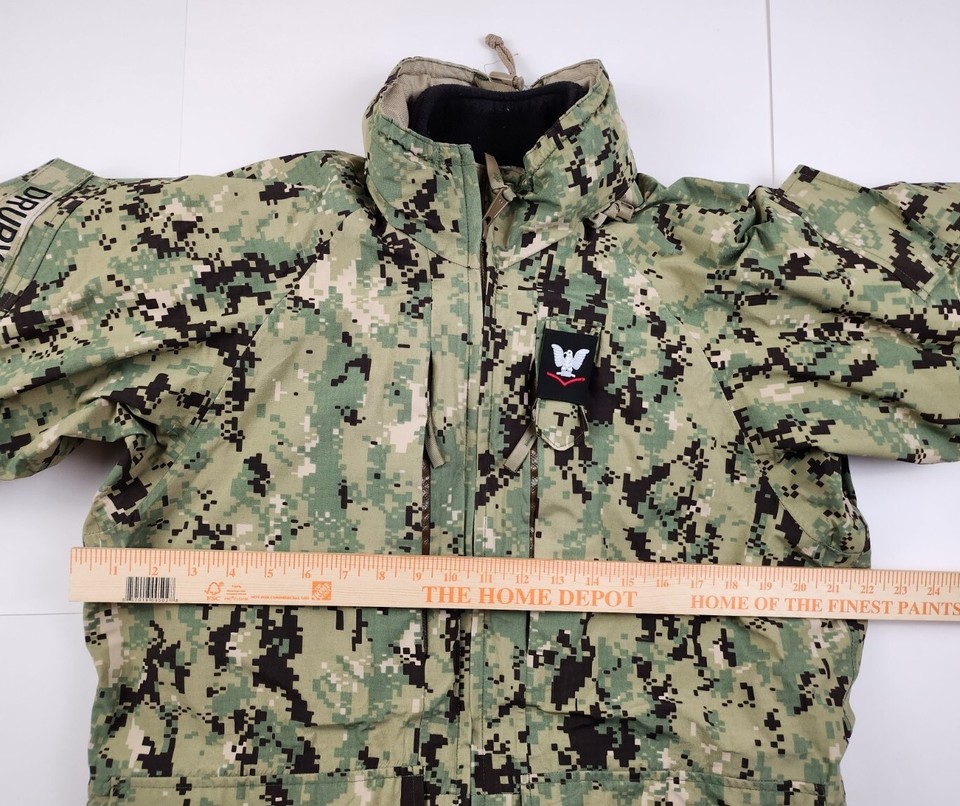 US Navy NWU Type III Working Uniform Parka Wet/Cold Weather Jacket ...