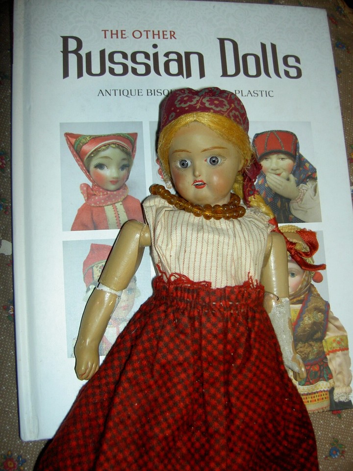 Large 15" antique Russian stockinette cloth doll, Soviet Union Smolensk ...