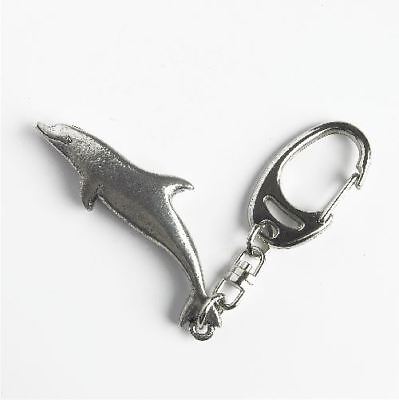 Solid Pewter Dolphin Key Fob Or Key Ring | eBay