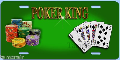 ROYAL FLUSH POKER KING LICENSE PLATE, Made in USA | eBay