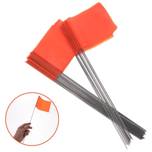 48 Pcs Survey Flag Marking Flags for outside Landscape Sprinkler Small ...