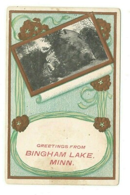 Greetings From Bingham Lake Minnesota Vintage Postcard EB161 | eBay