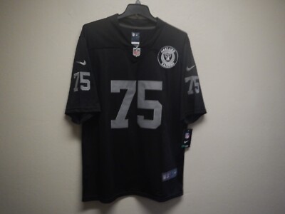 HOWARD LONG #75 RAIDERS MEN'S NIKE BLACK JERSEY L | eBay