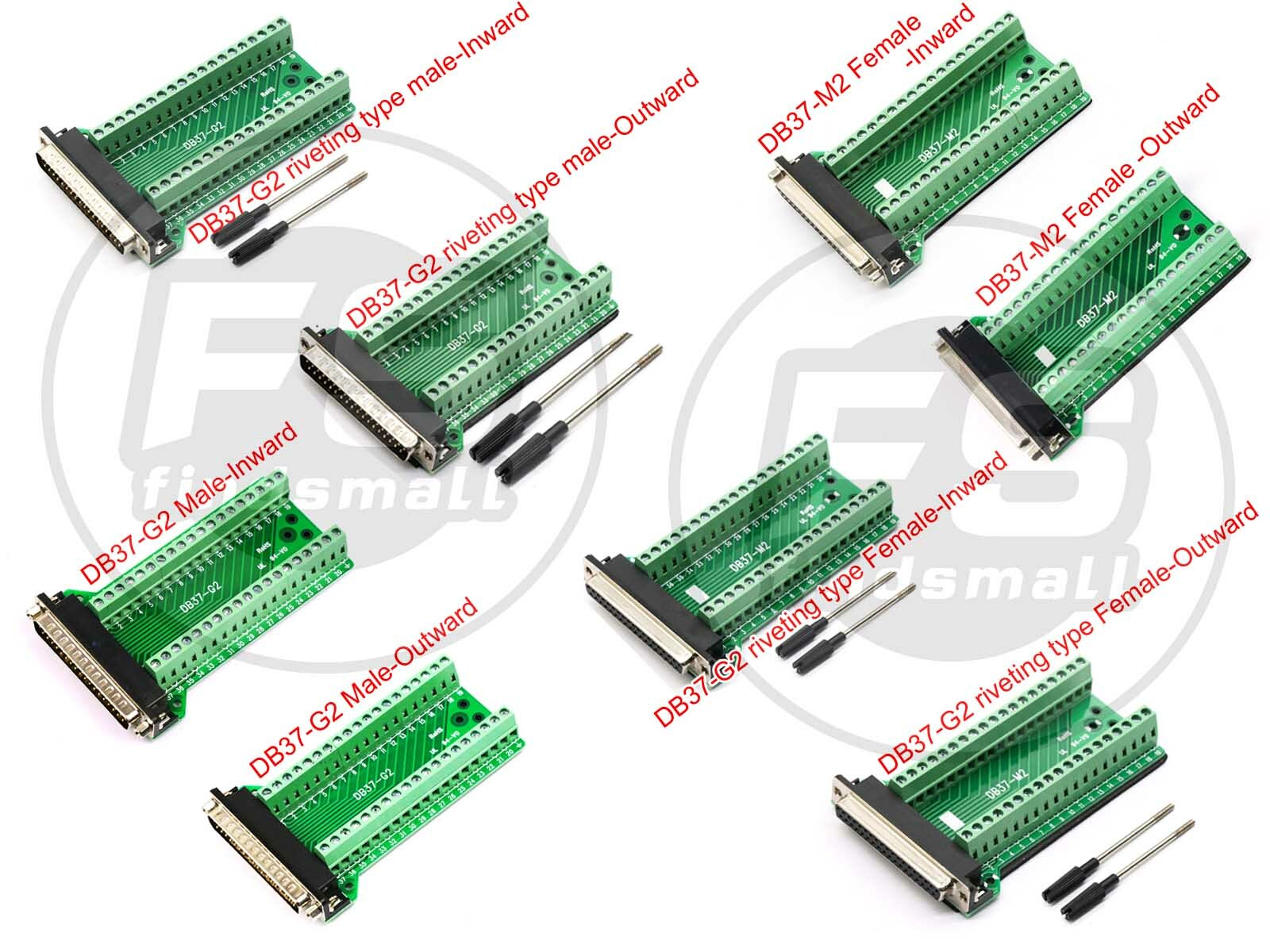 DB37-G2/M2 (Screw/Riveting type) Male/Female-Inward/Outward variants | eBay