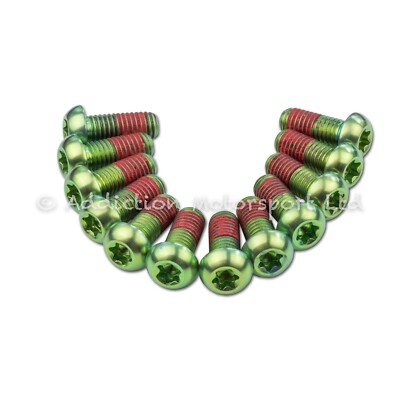 12x Green Titanium Front Disc Rotor Bolts Screws for Ducati Monster S4R ...