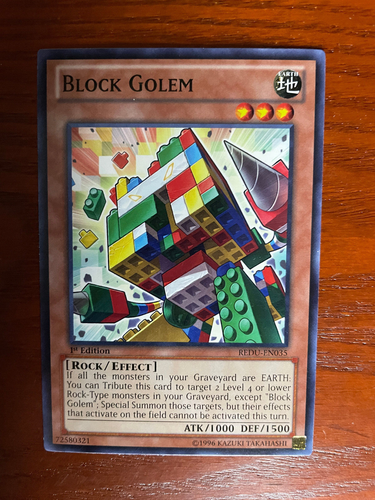 YuGiOh Block Golem REDU-EN035 1st Ed SINGLE USED EXC COND SEE PHOTOS | eBay