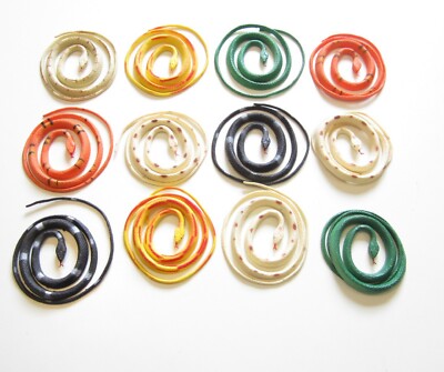 5 NEW COIL SNAKES RAIN FOREST COILED RUBBER SNAKES 36" TOY REPTILE ...