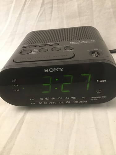 Sony Dream Machine Icf-c218 FM/AM Clock Radio, Auto Time Set Battery ...