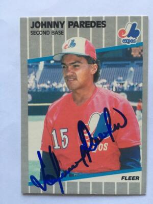 Johnny Paredes Autograph Rare Montreal Expos | eBay